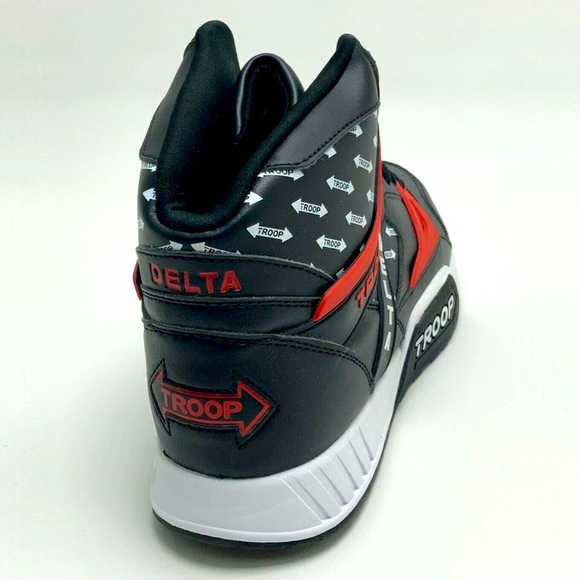 TROOP | Shoes | Mens Troop Delta Black White Red Hightop Sneakers Nwt ...
